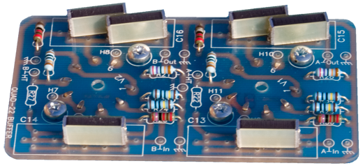 Credit card size stereo valve amplifier with buffered output
